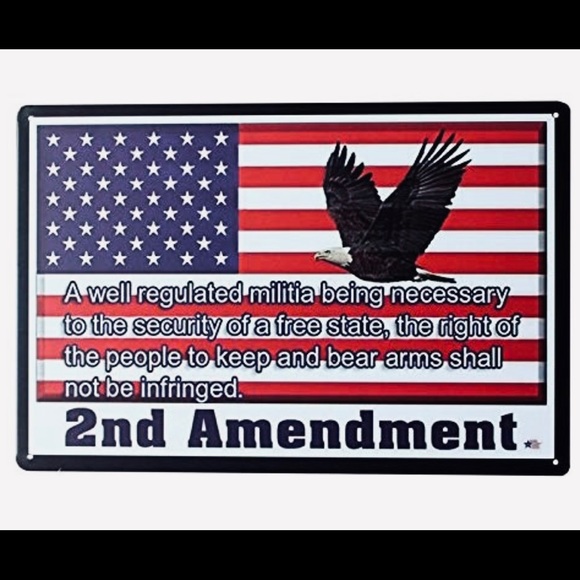 Wall Decor | American Flag 2nd Amendment Tin Sign | Poshmark